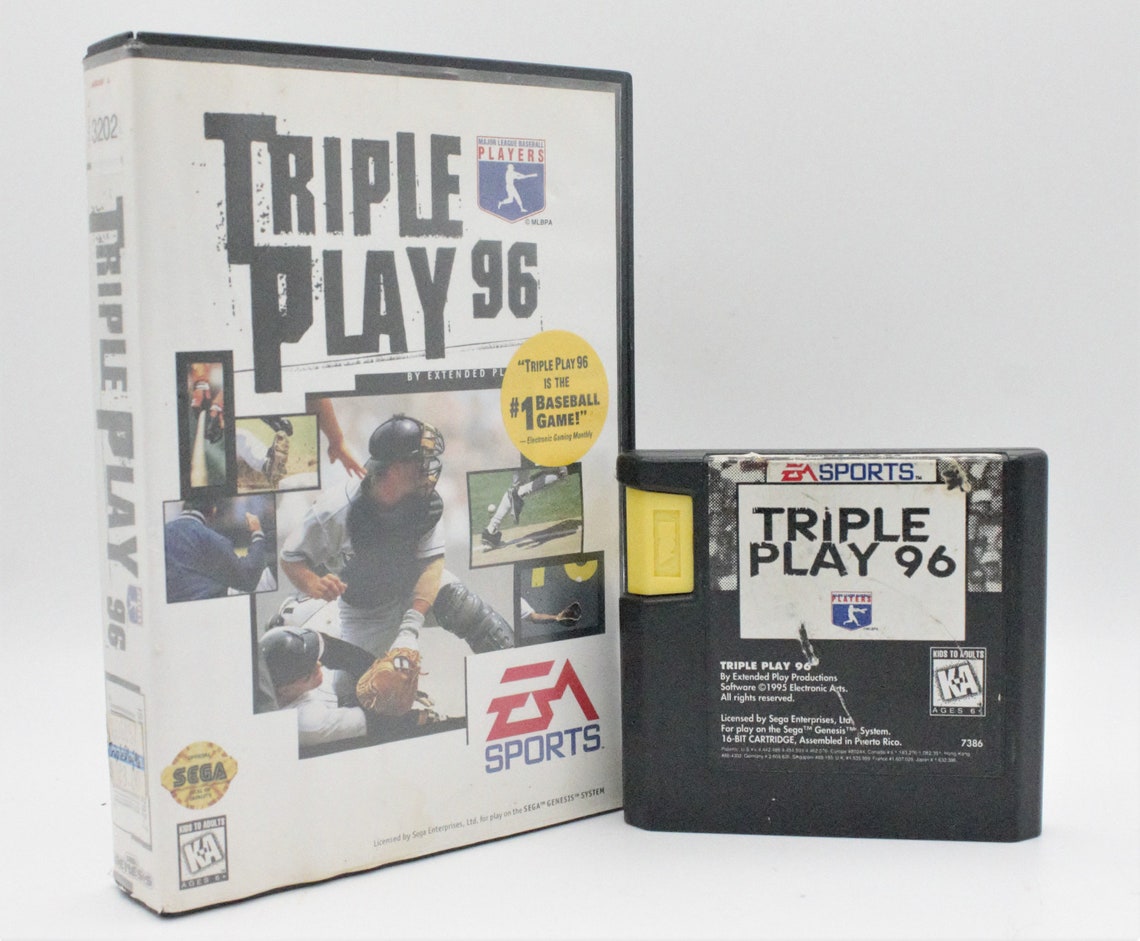 Vintage SEGA Triple Play 96 Major League Baseball Original - Etsy