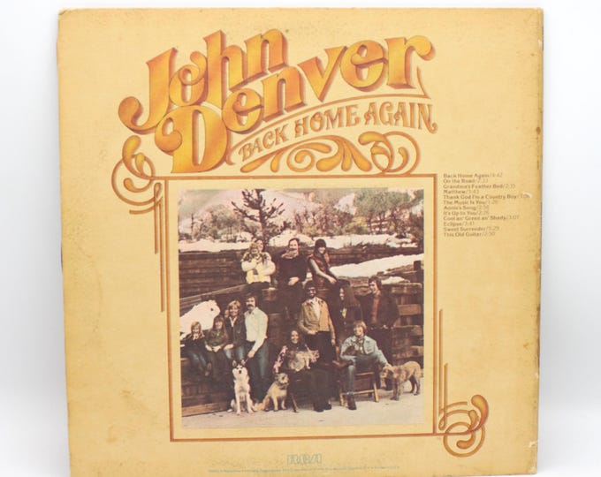 Vintage Vinyl John Denver 1974 Back Home Again Album 70's Folk Country ...