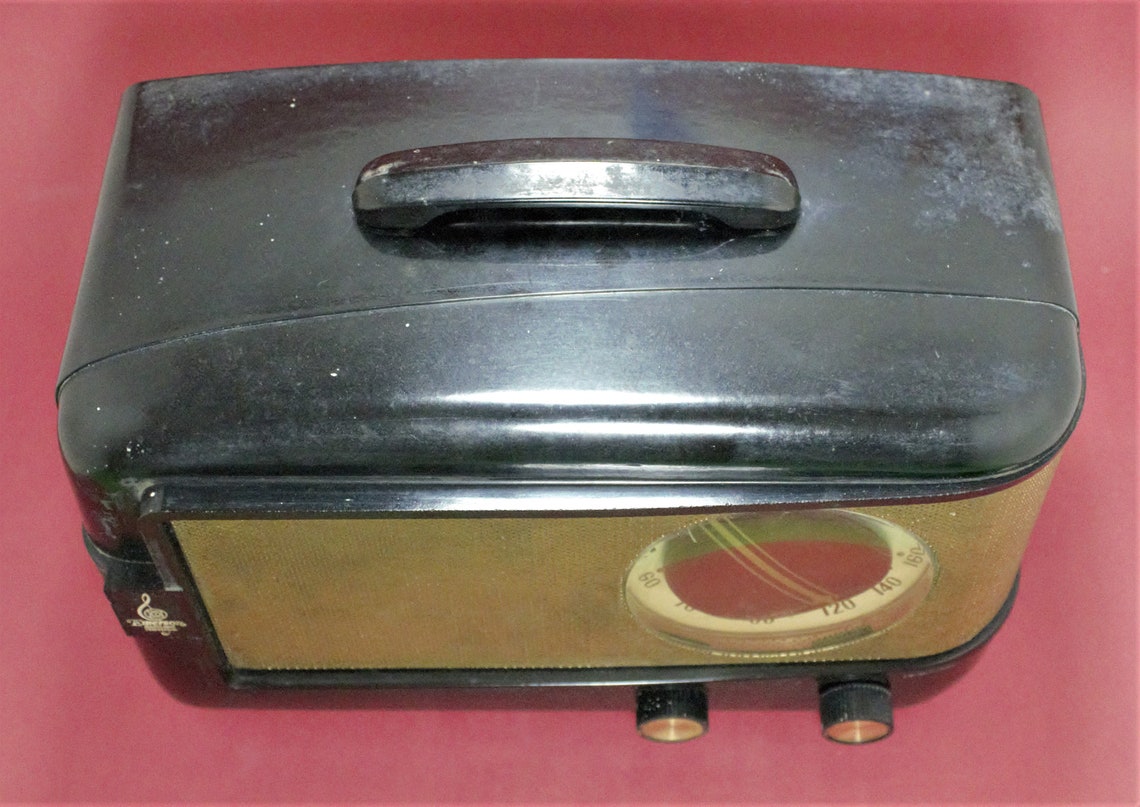 Vintage 1950s Lighted Red Dial Tube Radio Portable AM Receiver - Etsy