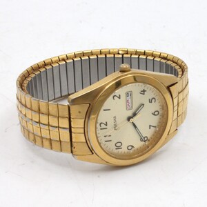 Vintage Pulsar Men's Wristwatch Gold Tone With White Analog Dial ...