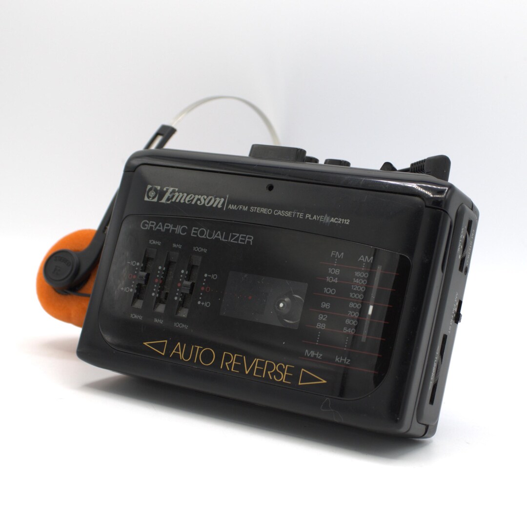 Vintage 1980s Stereo Cassette Tape Player AM/FM Radio Auto Reverse ...