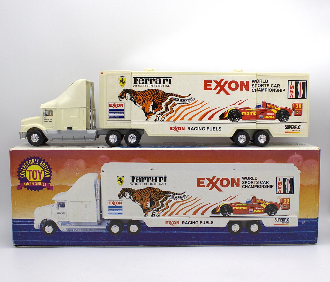 Vintage Exxon IMSA Racecar Transport Semi-truck Trailer Working Lights ...