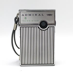 Vintage Admiral 6 Transistor Radio AM Receiver Mini Pocket Tuner Black ...
