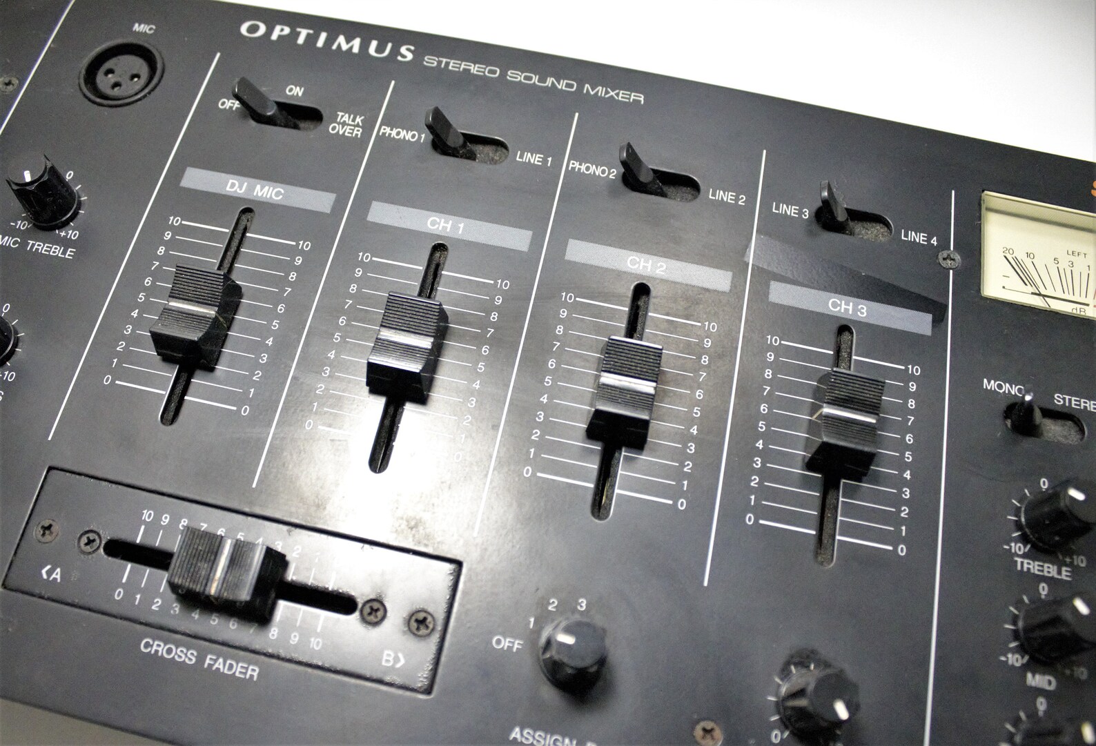 Vintage Stereo Sound Mixer Optimus Sound Board Mic 3 Channel - Etsy