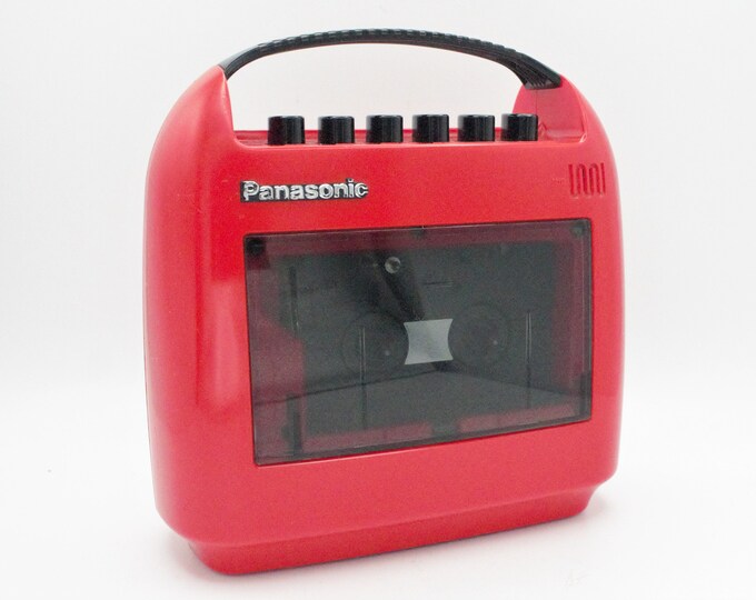 Vintage Panasonic Cassette Tape Player and Recorder Cool Mod Retro Red ...