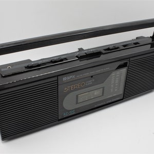 Vintage 1980s Boombox Cassette Tape Player Stereo AM/FM Receiver Mobile ...