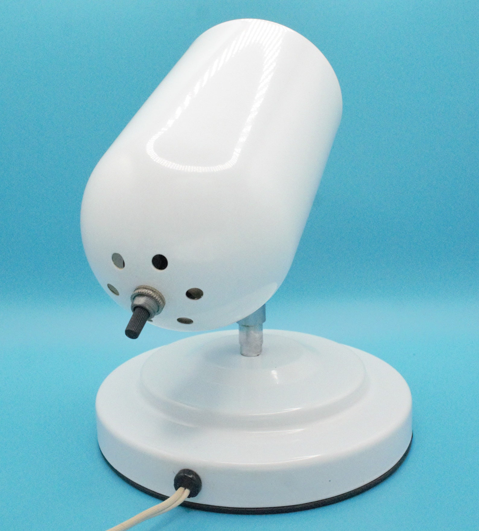 Vintage Spotlight Lamp Tabletop or Wall Mount White Metal - Etsy