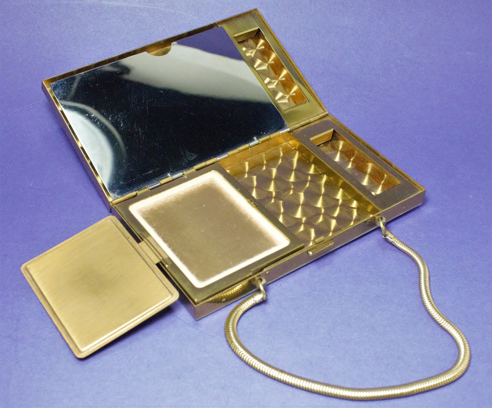 Vintage 1950s Clutch Makeup Case Compact Brass Abalone Pearl - Etsy