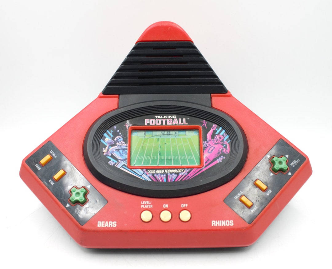 Vintage 1980s Handheld Talking Football Electronic Sports Game LCD ...