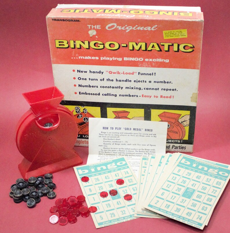 Vintage 1960s Bingo-matic Party Gold Medal Bingo Game Machine - Etsy
