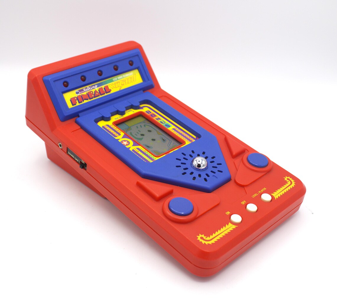Vintage 1980s Pinball Wizard Electronic Talking Pinball Handheld Game ...