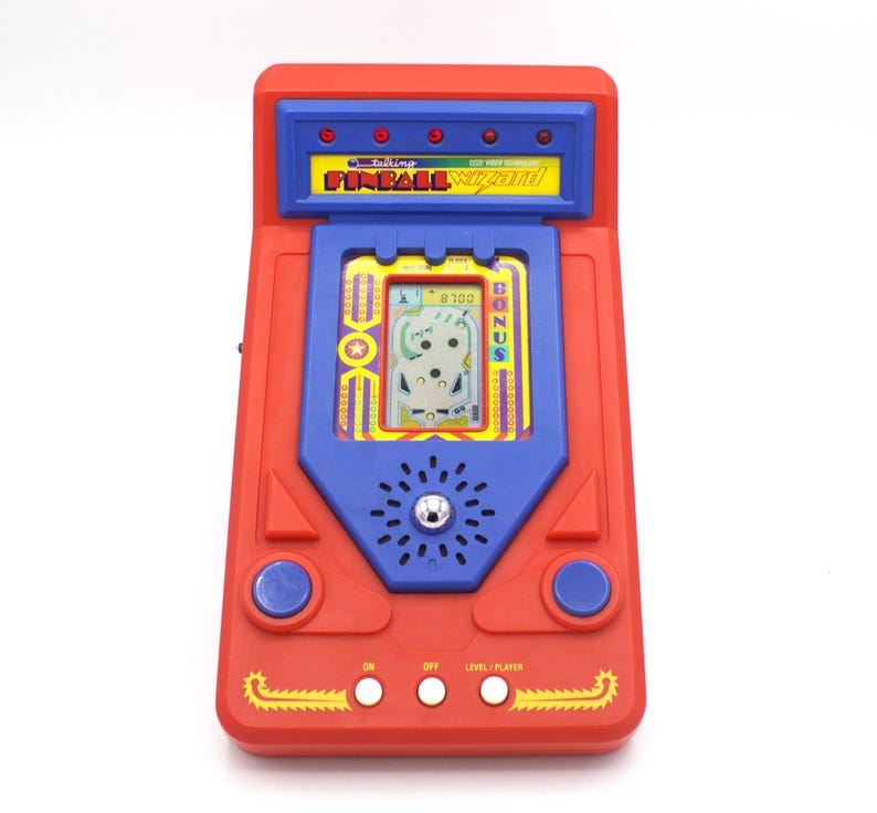 Vintage 1980s Pinball Wizard Electronic Talking Pinball Handheld Game ...