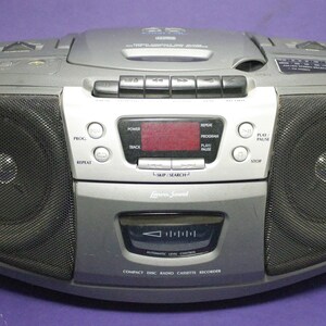 Vintage Boombox CD Cassette Tape Player Recorder Portable - Etsy