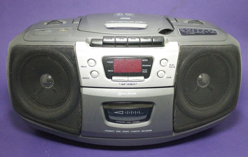 Vintage Boombox CD Cassette Tape Player Recorder Portable - Etsy