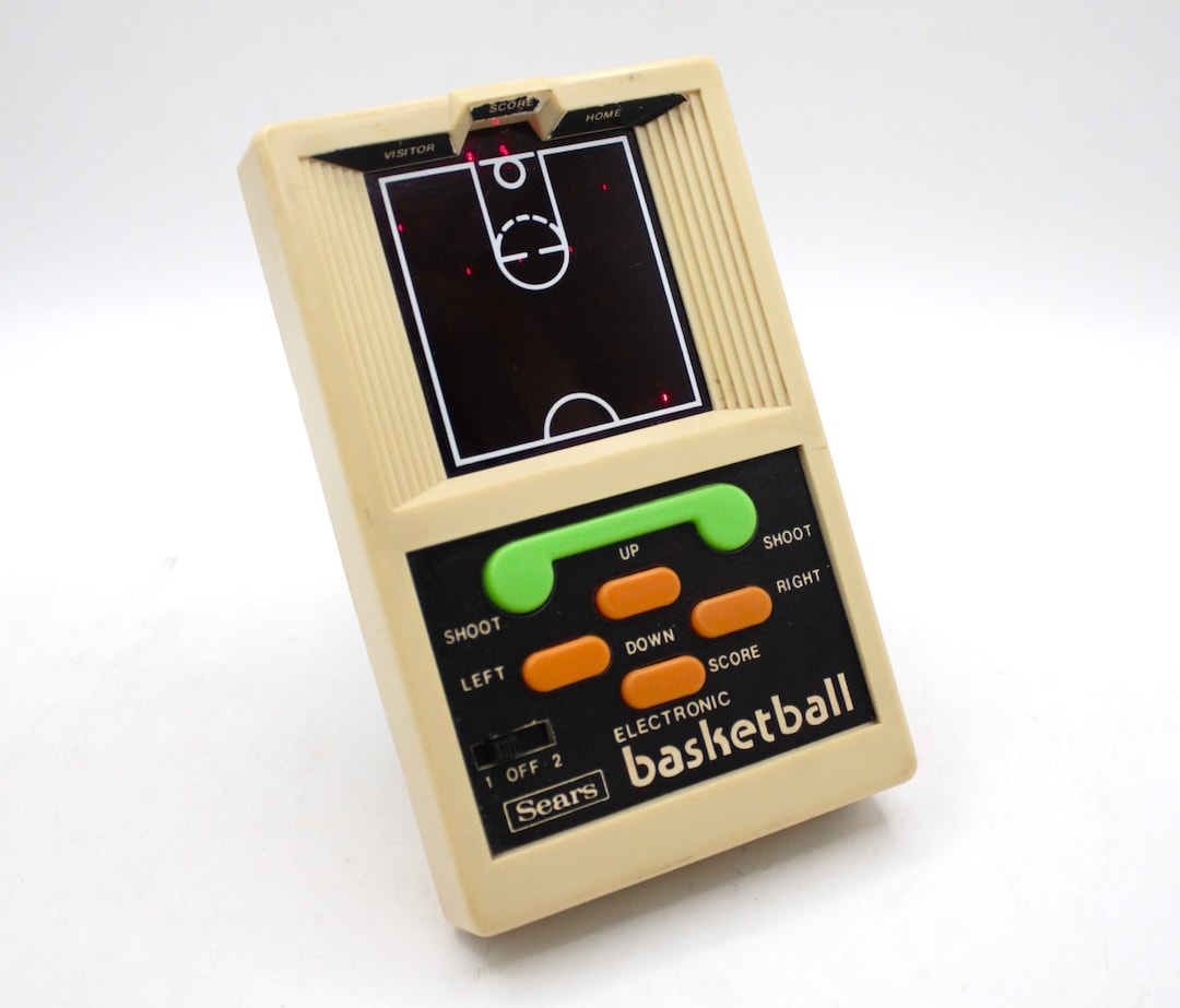 Vintage 1970s Electronic Basketball Handheld Video Game Digital Red LED ...