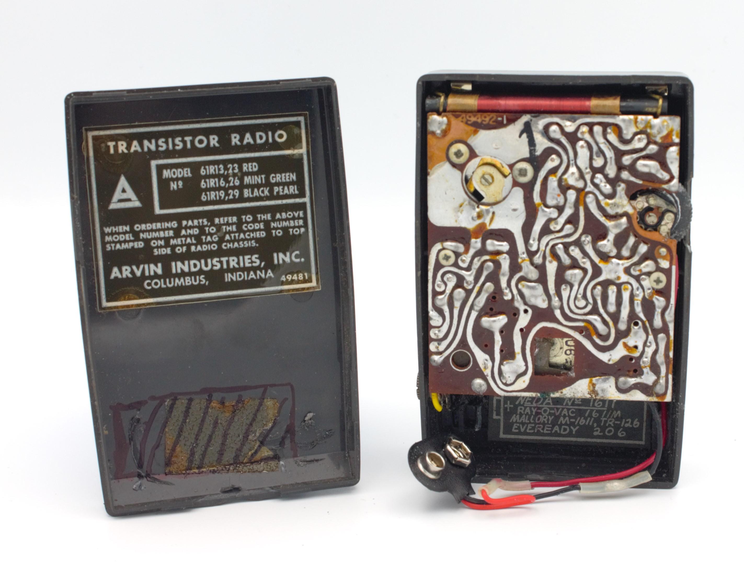 Vintage 1950's Arvin 9 Transistor Radio AM and CD Civil Defense Station ...