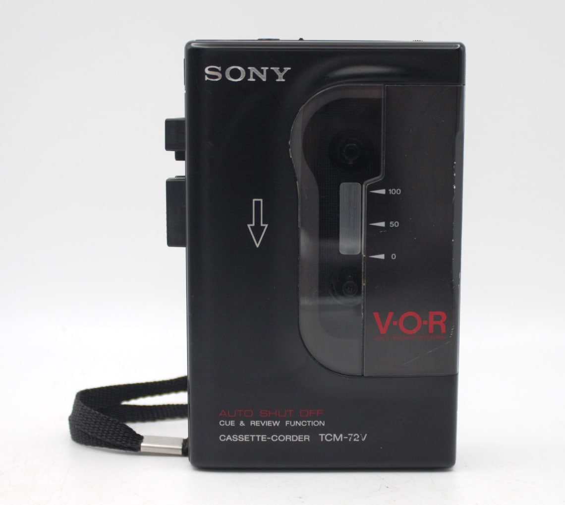Vintage 1980s Sony Cassette-corder Tape Recorder Dictation Voice ...