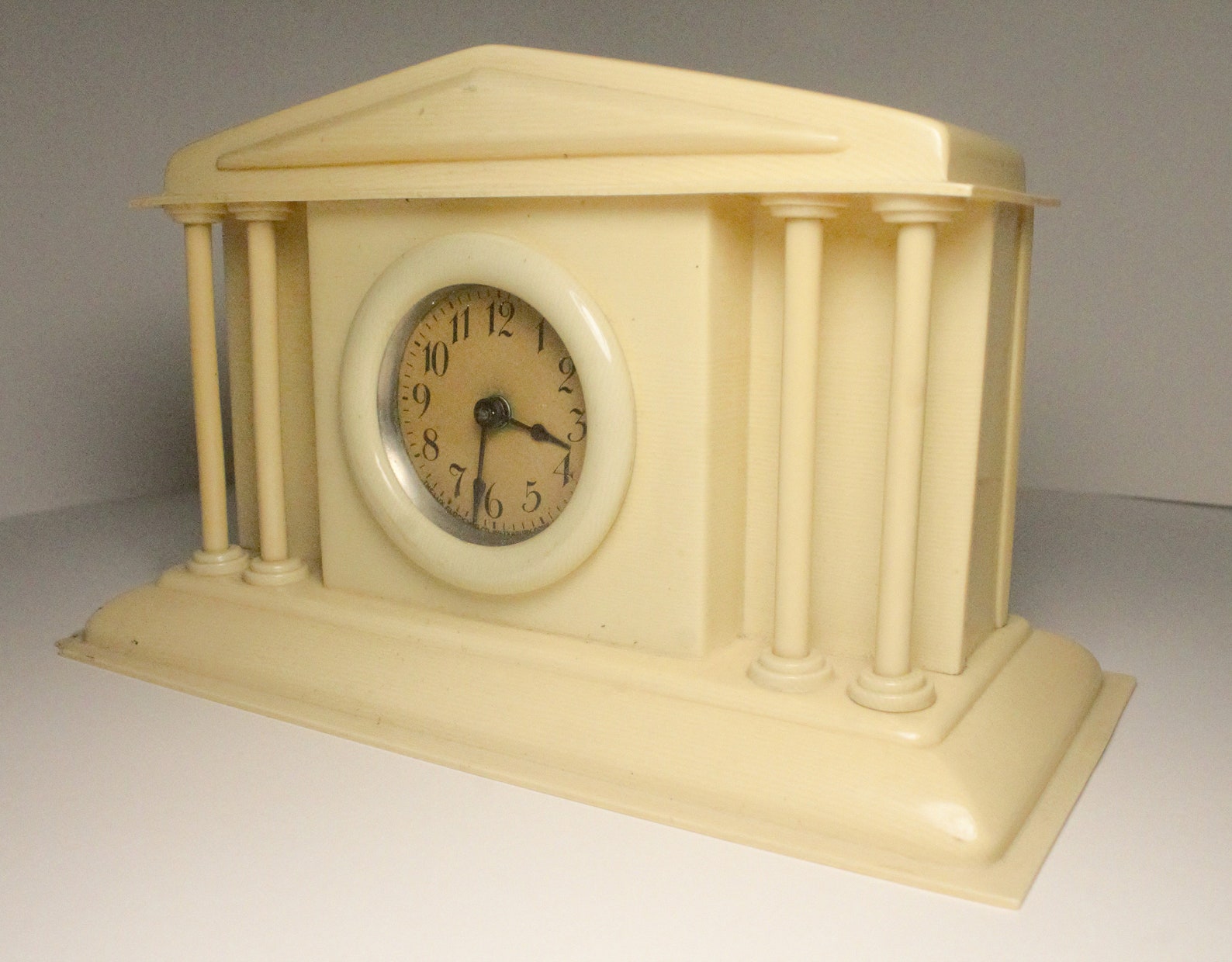 Vintage 1930s Art Deco Clock Lux Celluloid Greek Roman Pillar - Etsy