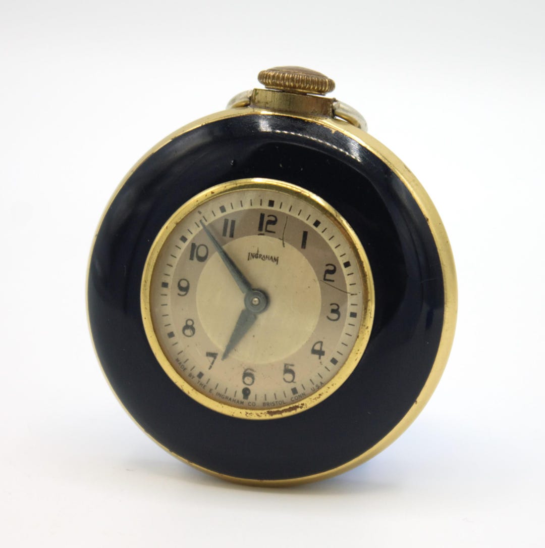 Vintage Ingraham Pocket Watch Spring Wound Mechanical Movement Polished ...