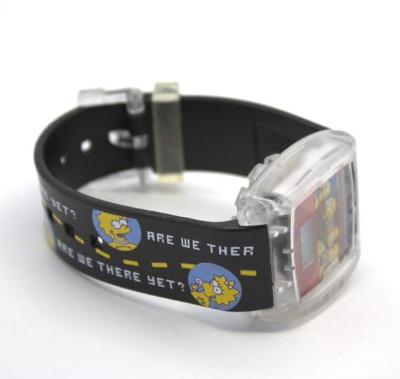 Vintage Simpsons digital watch talking "Are we there … - Gem