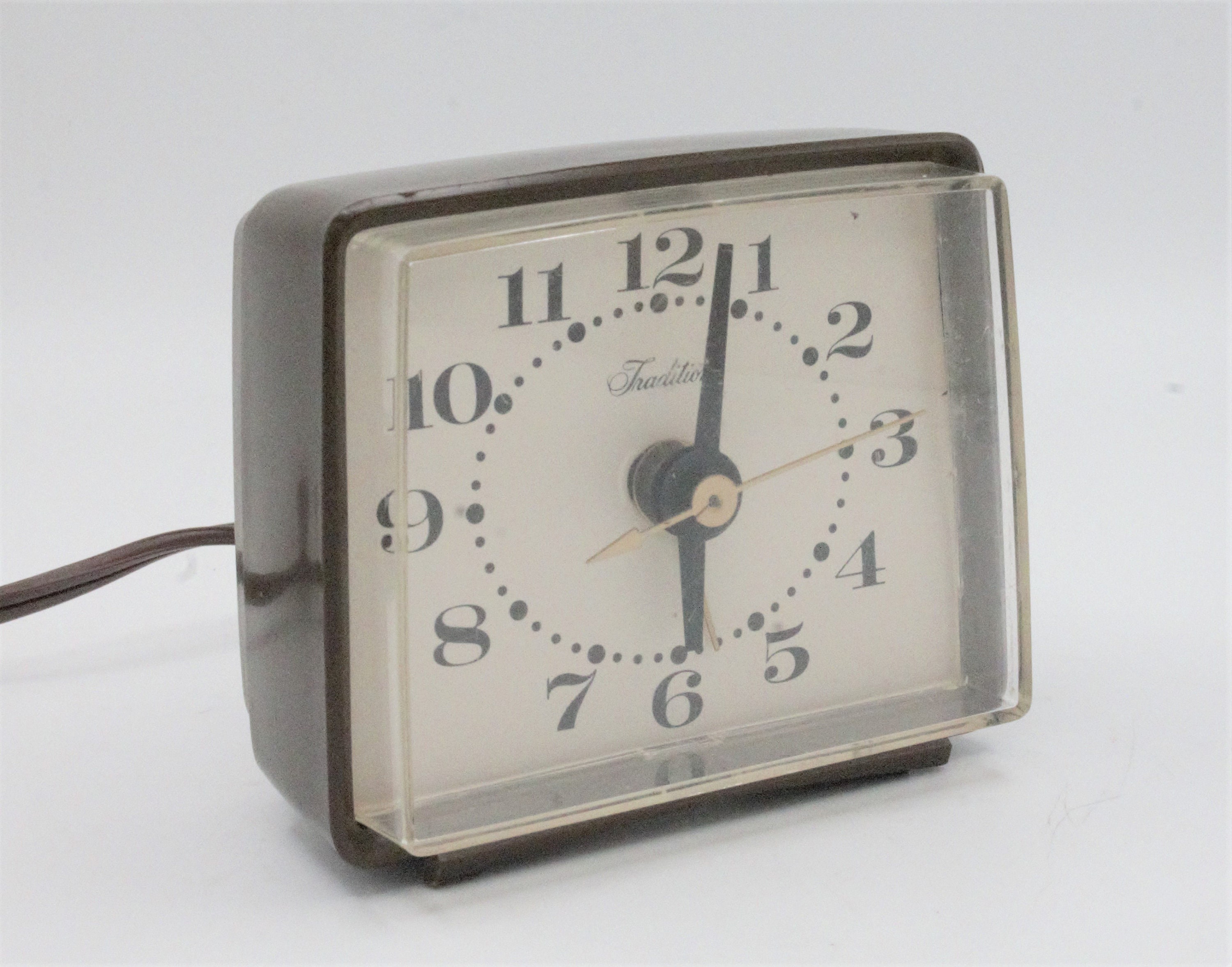 Vintage Nightstand Alarm Clock Tradition Sears Brown Plastic - Etsy