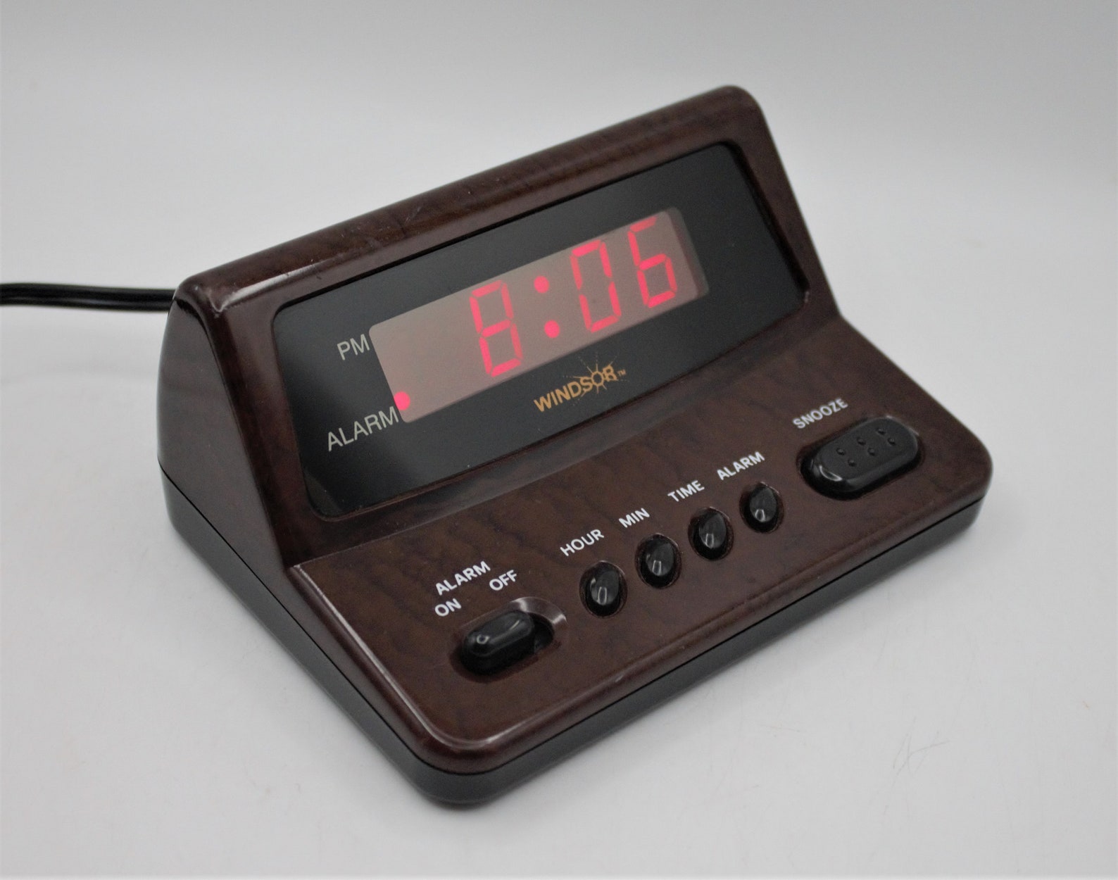 Vintage Digital Alarm Clock Simulated Burled Walnut Woodgrain - Etsy