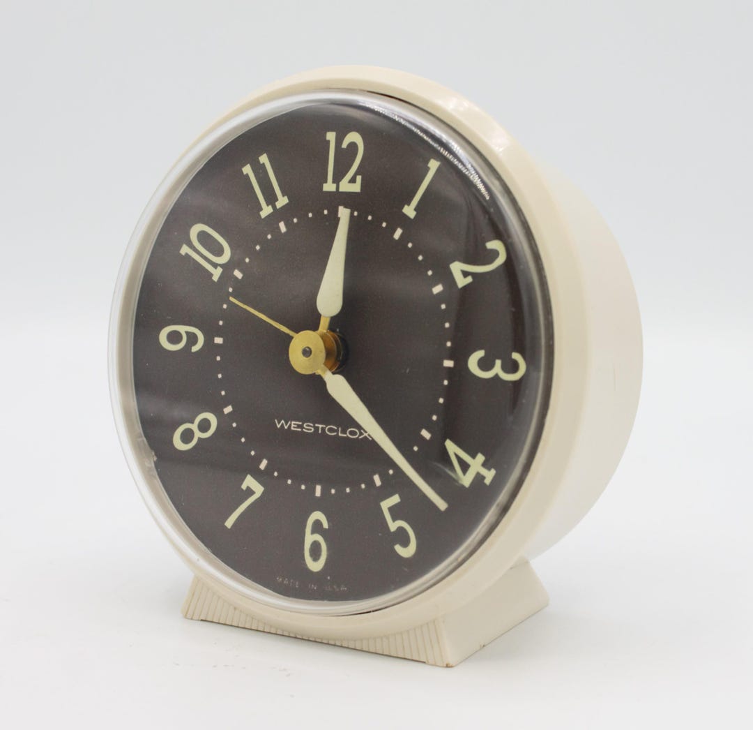 Vintage Westclock Alarm Clock Spring Wound Mechanical Gear Movement ...