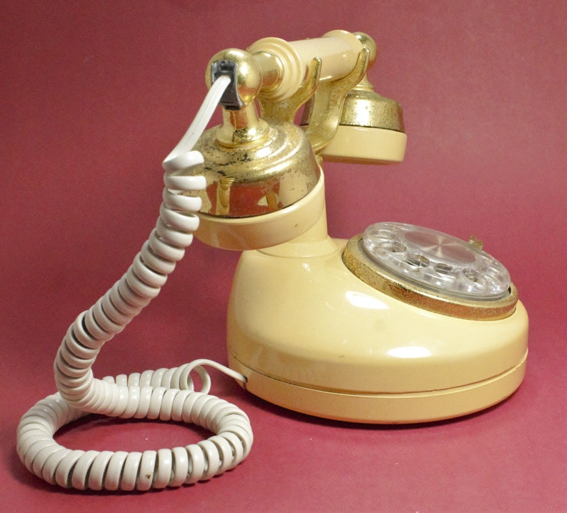 Vintage Telephone Western Electric French Rotary Phone Beige - Etsy