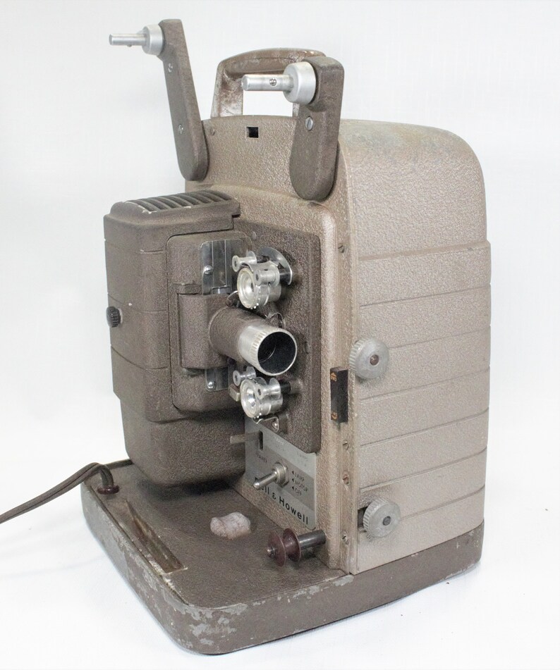 Vintage Mid-century 8mm Film Home Movie Projector Portable Steel Bell ...