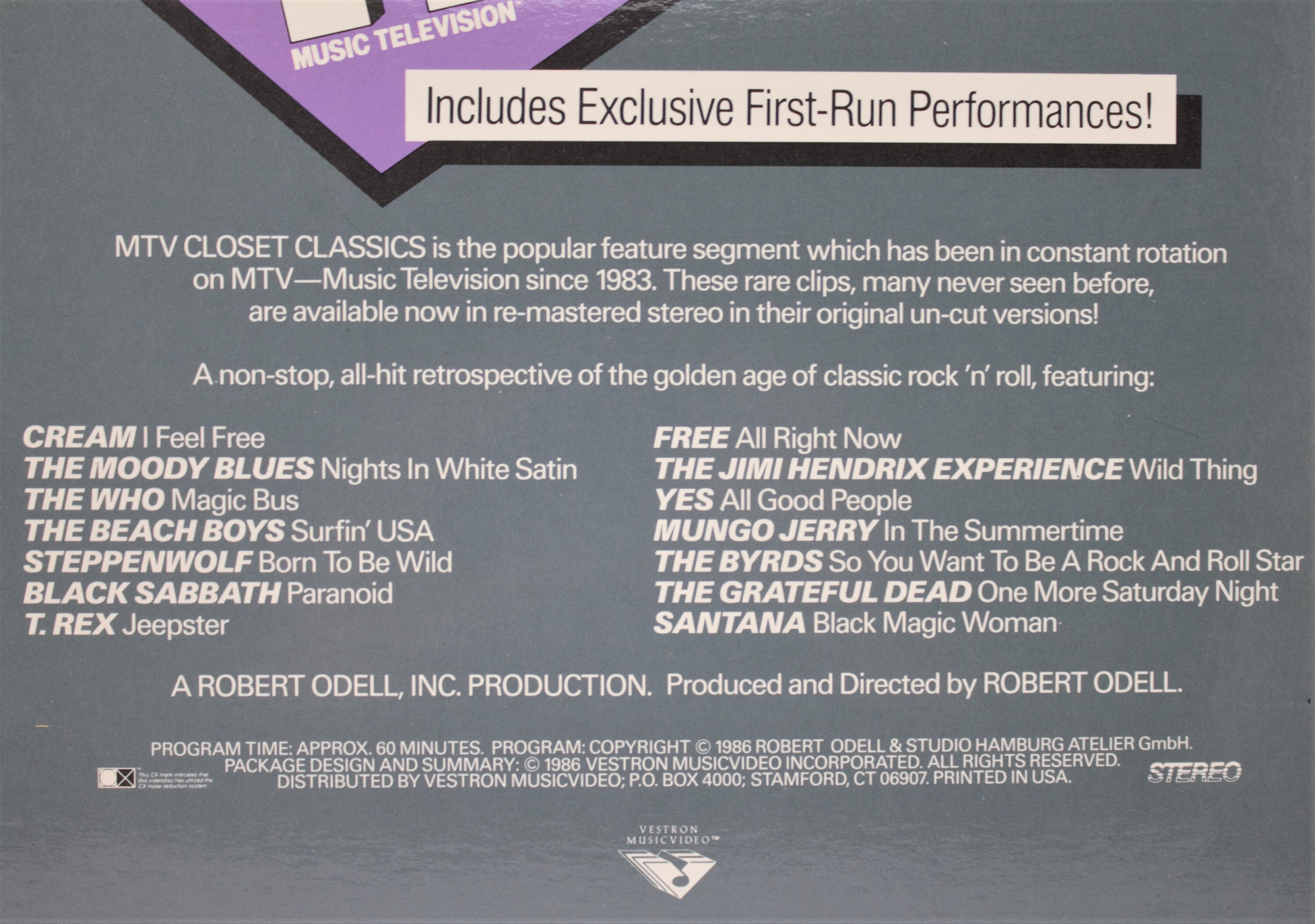 Vintage MTV Closet Classics Laserdisc Music Video Compilation - Etsy