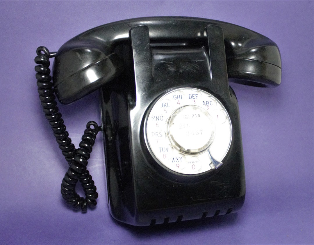 Vintage Rotary Bakelite Telephone Art Deco Streamline Design - Etsy
