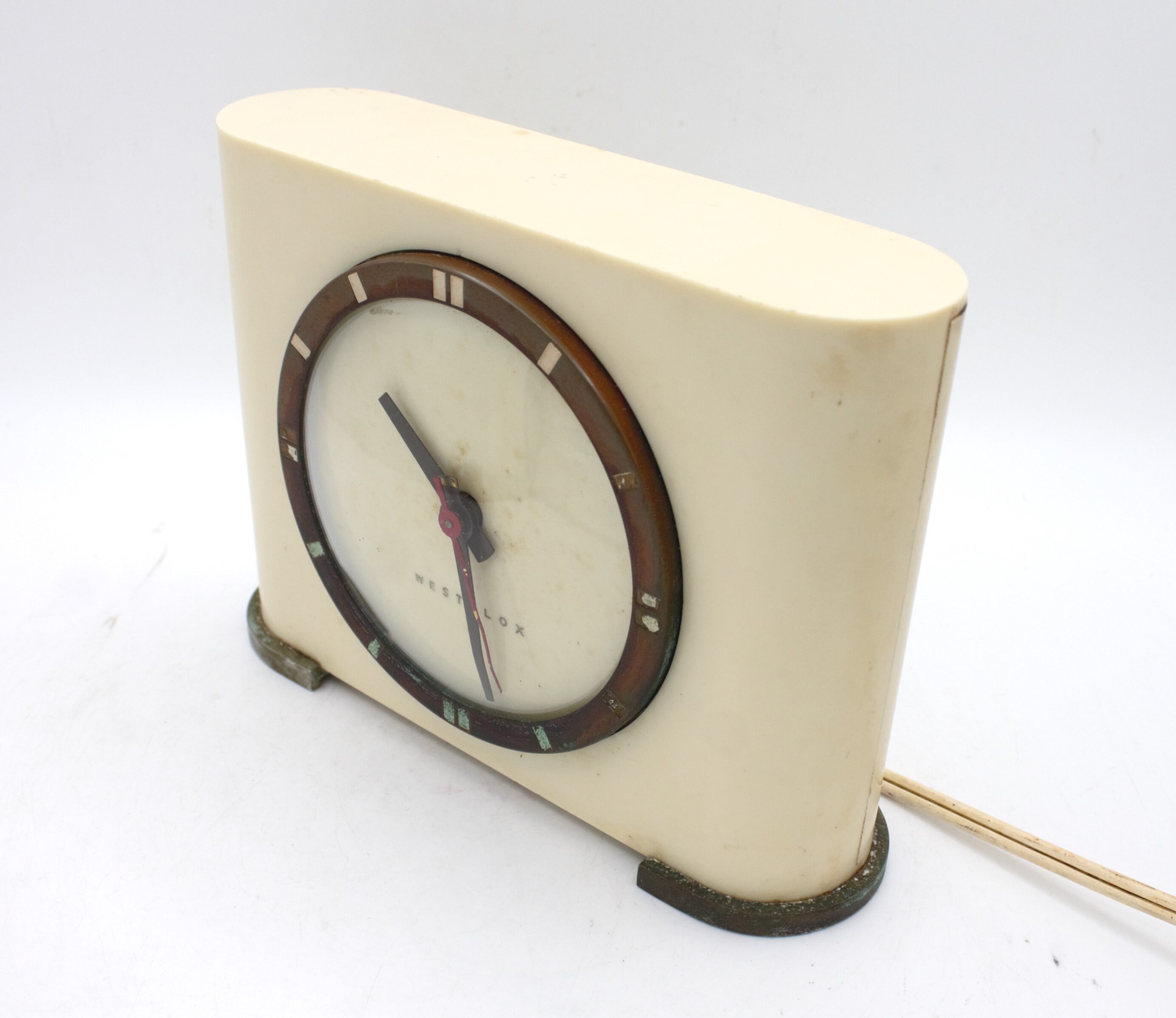Vintage 1930s Art Deco Ben Franklin Alarm Clock Analog Dial Buzzer ...