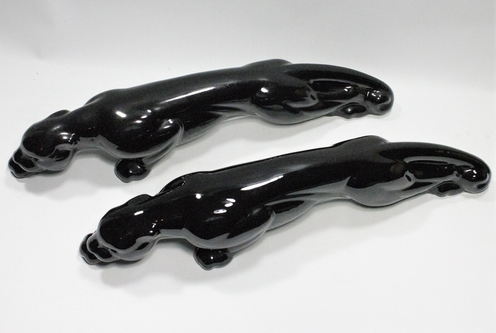Vintage Black Panther Ceramic Sculpture Mid-century Art Pair - Etsy