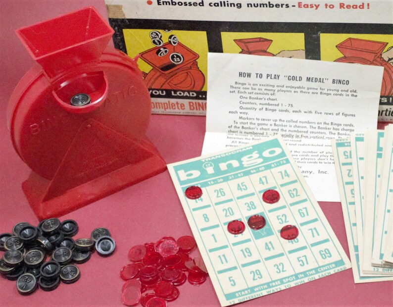 Vintage 1960s Bingo-matic Party Gold Medal Bingo Game Machine - Etsy
