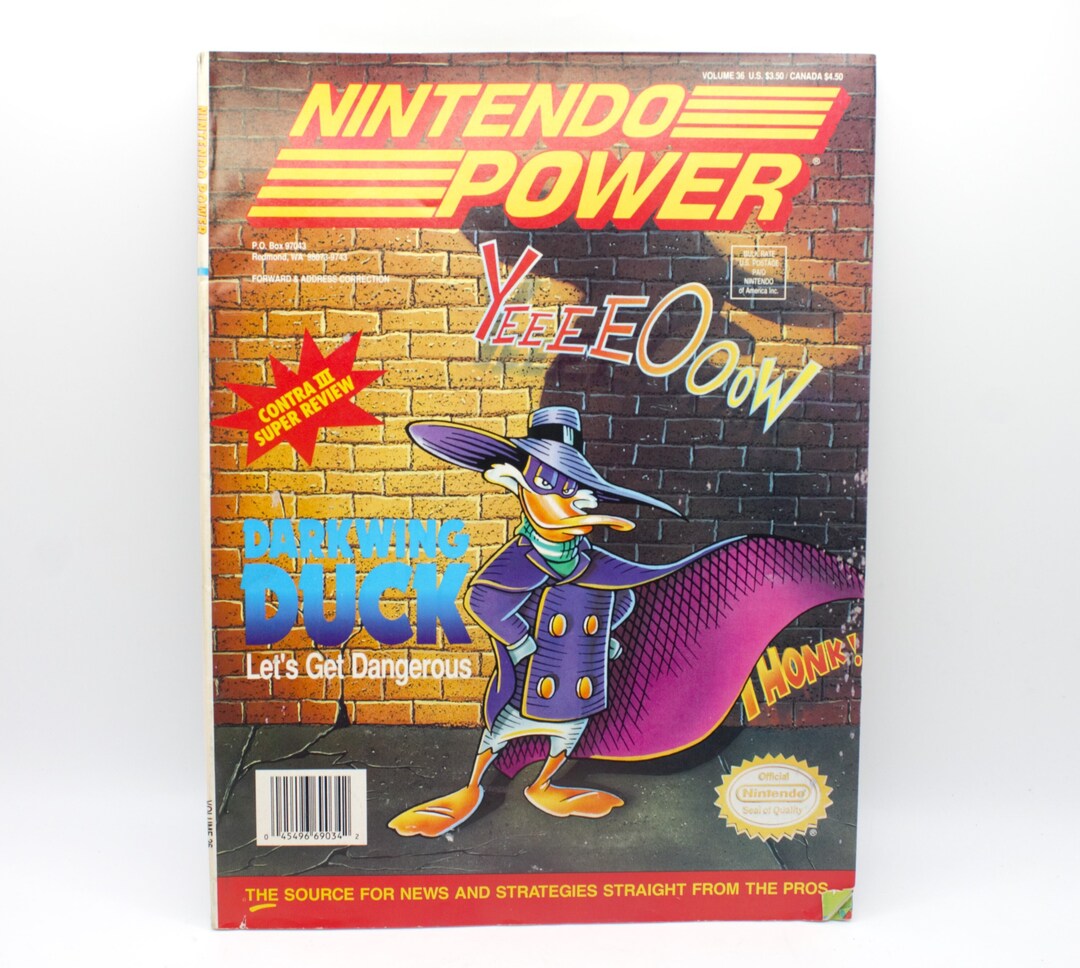Nintendo Power 1992 Issue Darkwing Duck Contra 3 Game Boy Work Boy ...
