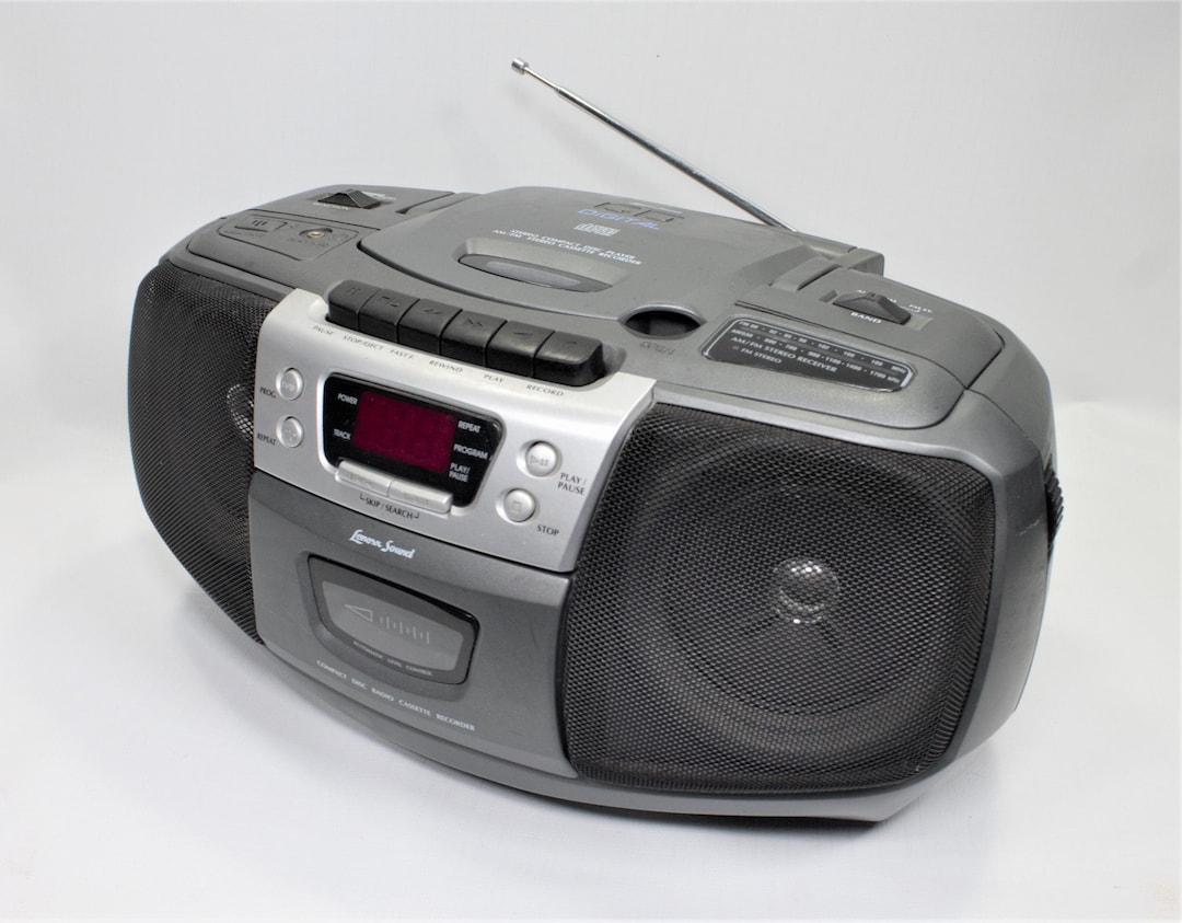 Vintage Boombox CD Cassette Tape Player Recorder Portable - Etsy