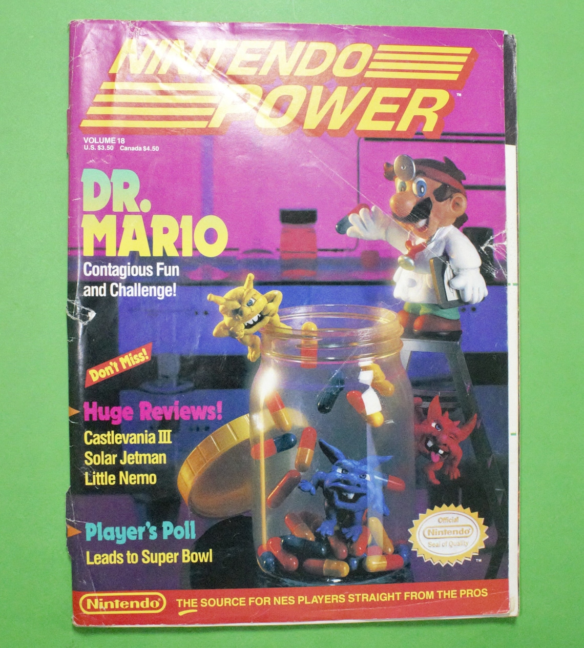 Nintendo Power 1990 Issue Dr. Mario Castlevania III Solar - Etsy