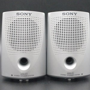 Vintage Sony Speaker System Mini Portable Walkman Headphone Jack Stereo ...