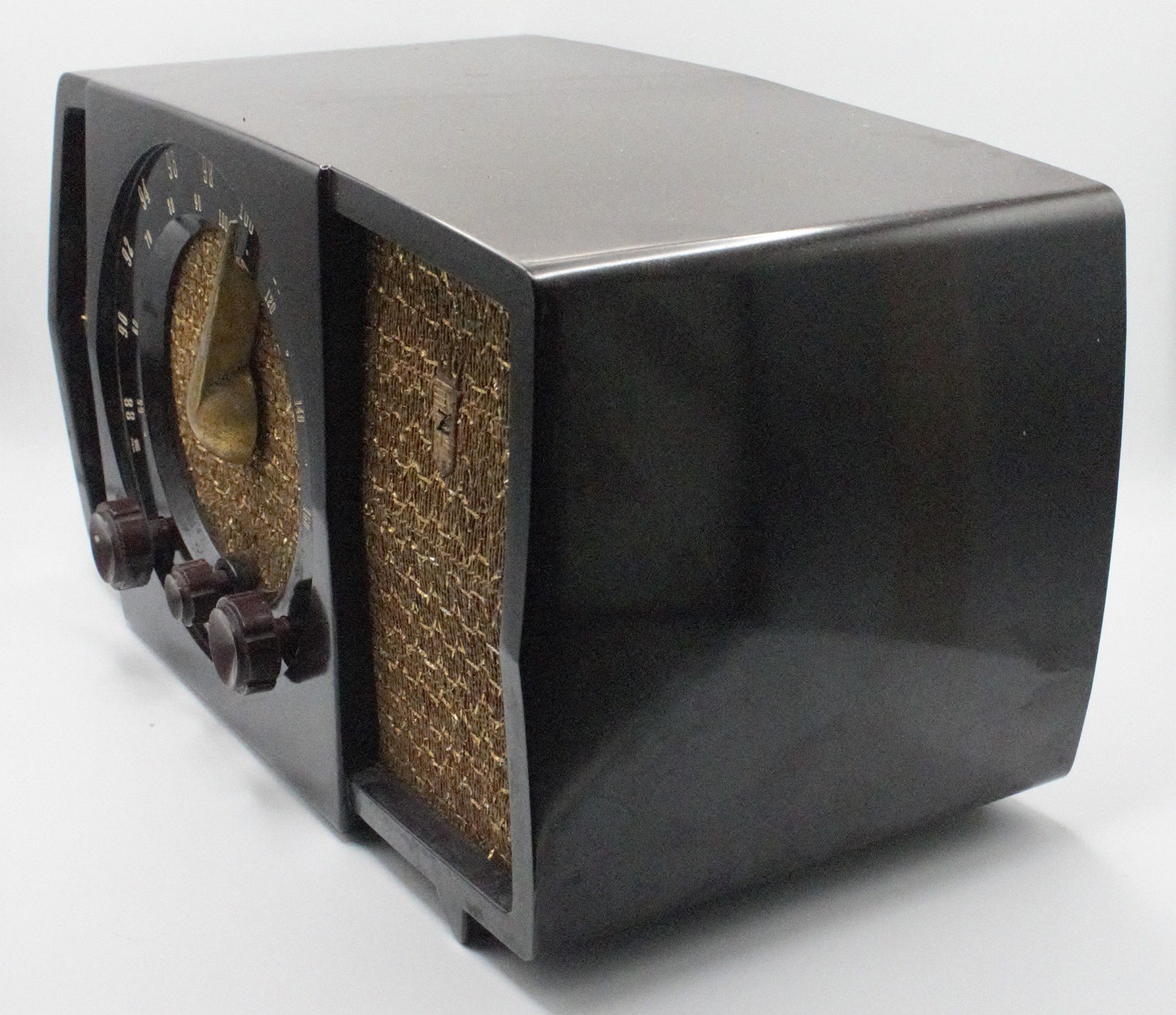 Vintage Tube Radio Mid-century Zenith AM/FM Bakelite Brass - Etsy