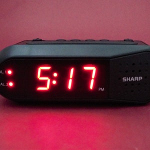 Vintage Digital Alarm Clock Red LED Lit Time Display Buzzer - Etsy