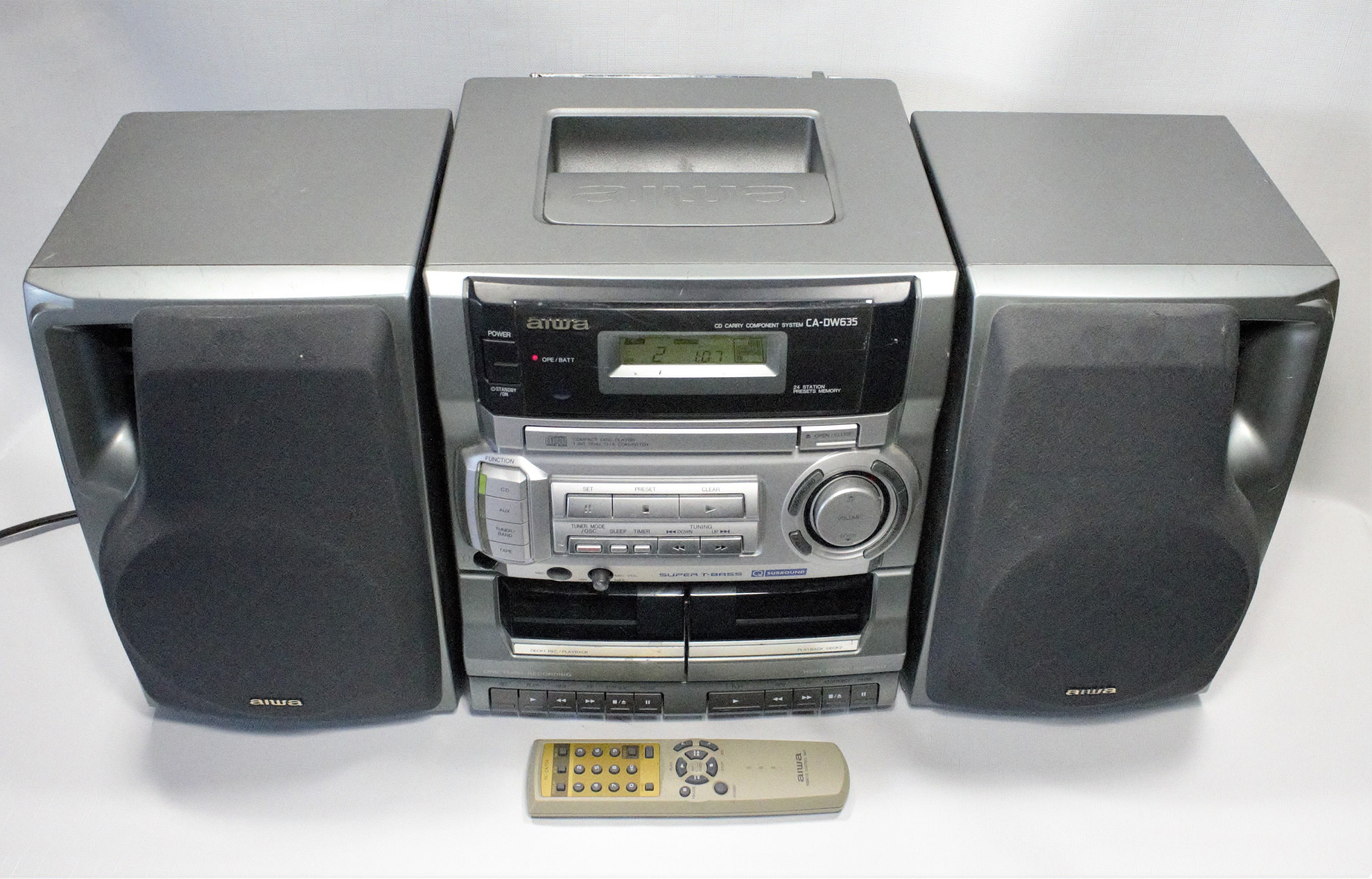 Vintage Boombox Aiwa CD Dual Cassette Tape Deck Player - Etsy