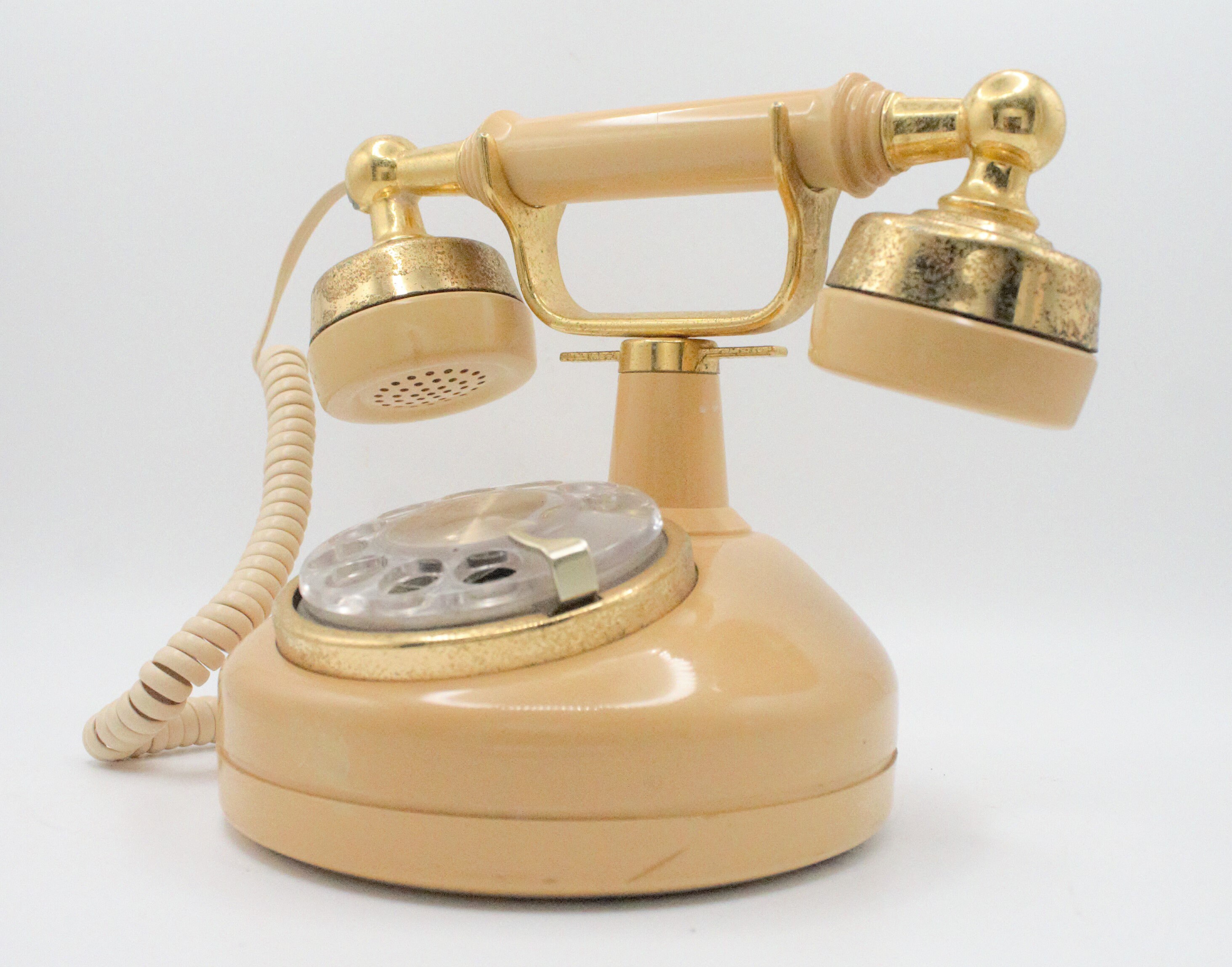 Vintage Telephone Western Electric French Rotary Phone Beige - Etsy