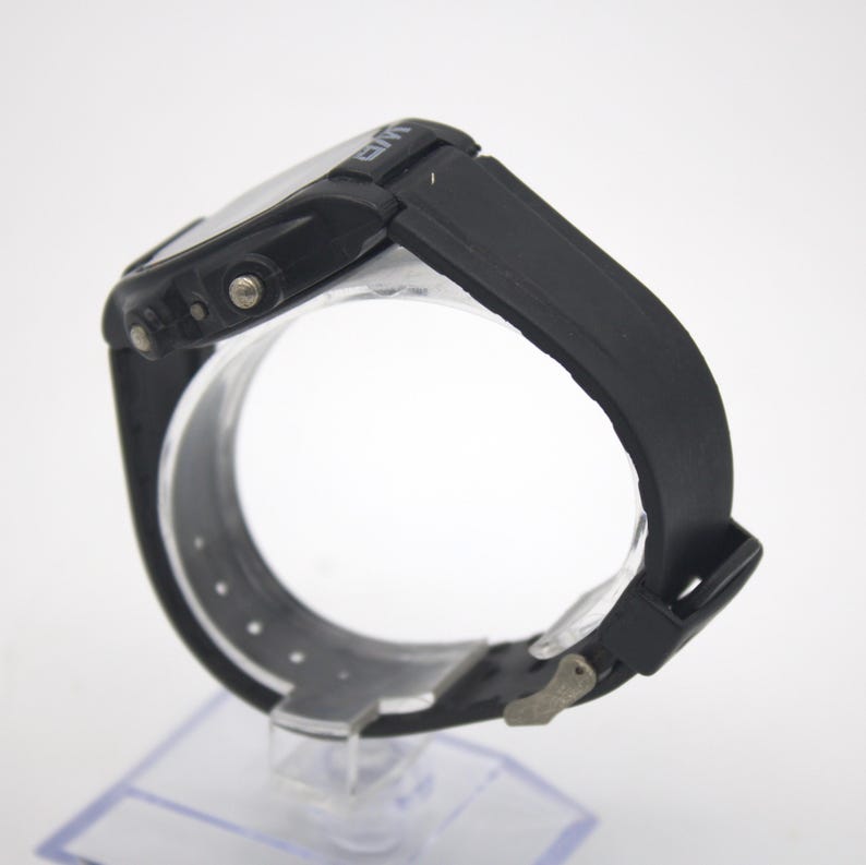 Vintage Asahi Digital Sports Watch 100m Water Resistant LCD Time Date ...