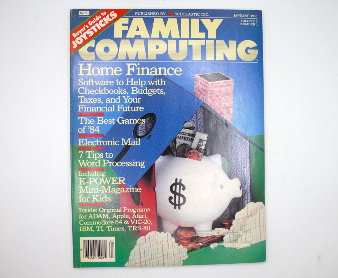 Vintage 1985 Family Computing Magazine Home PC Computer Gaming Hardware ...