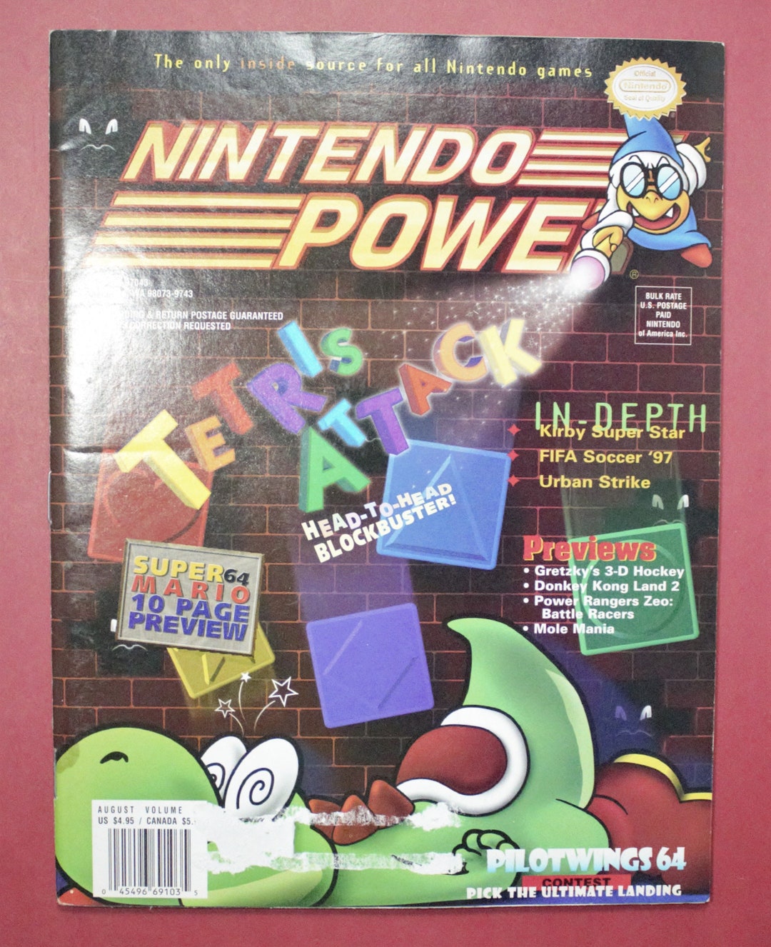 Nintendo Power 1996 Issue Tetris Attack Super Mario 64 - Etsy