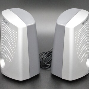 Vintage Sony Speaker System Mini Portable Walkman Headphone Jack Stereo ...