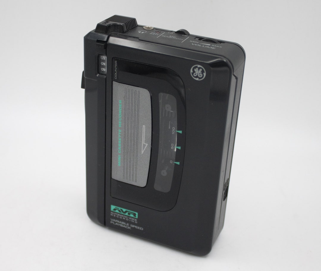 Vintage GE Cassette Tape Recorder AVR Auto Voice Activated Variable ...