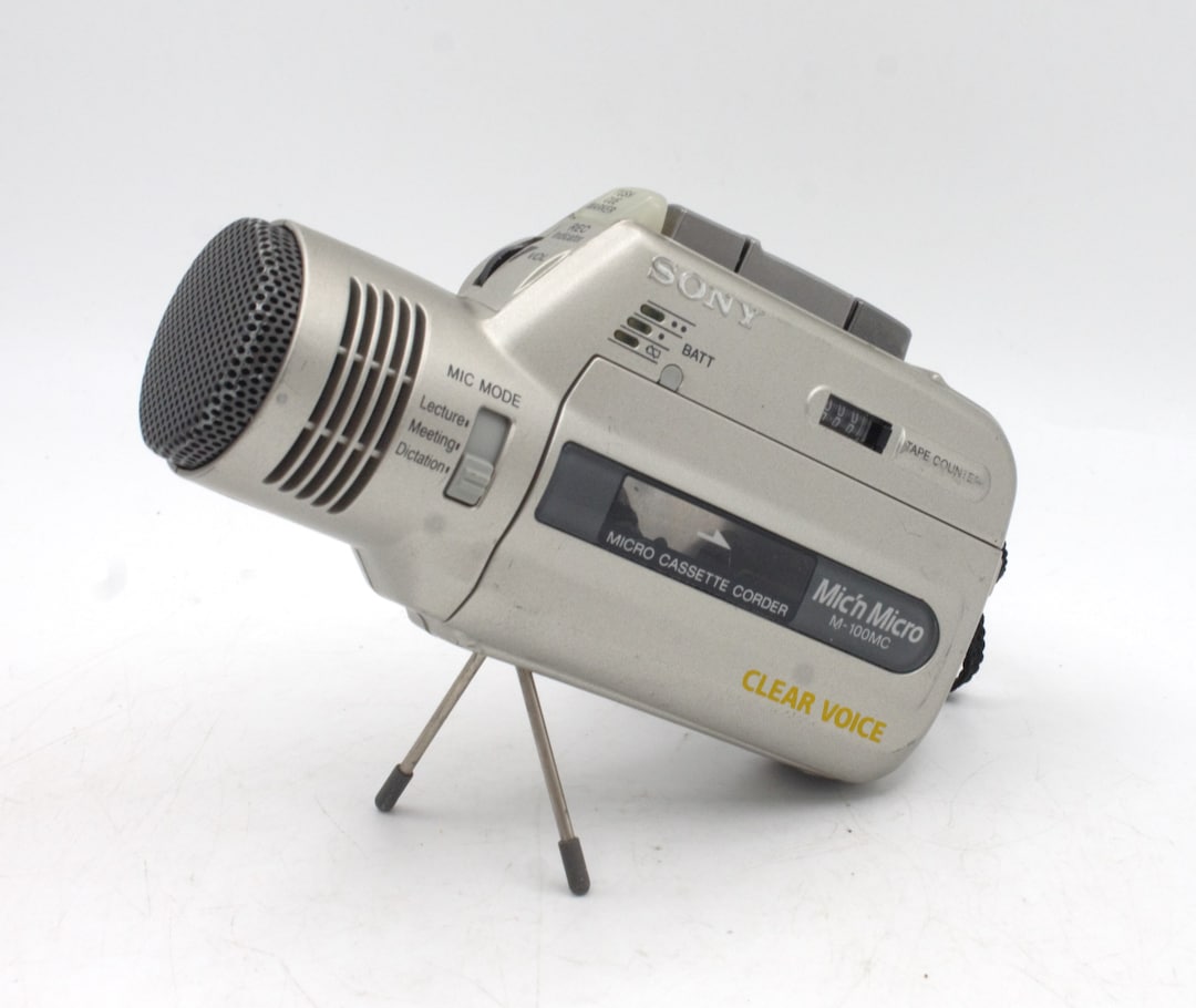 Vintage Sony Microcassette-corder Mini Cassette Tape Audio Recorder ...