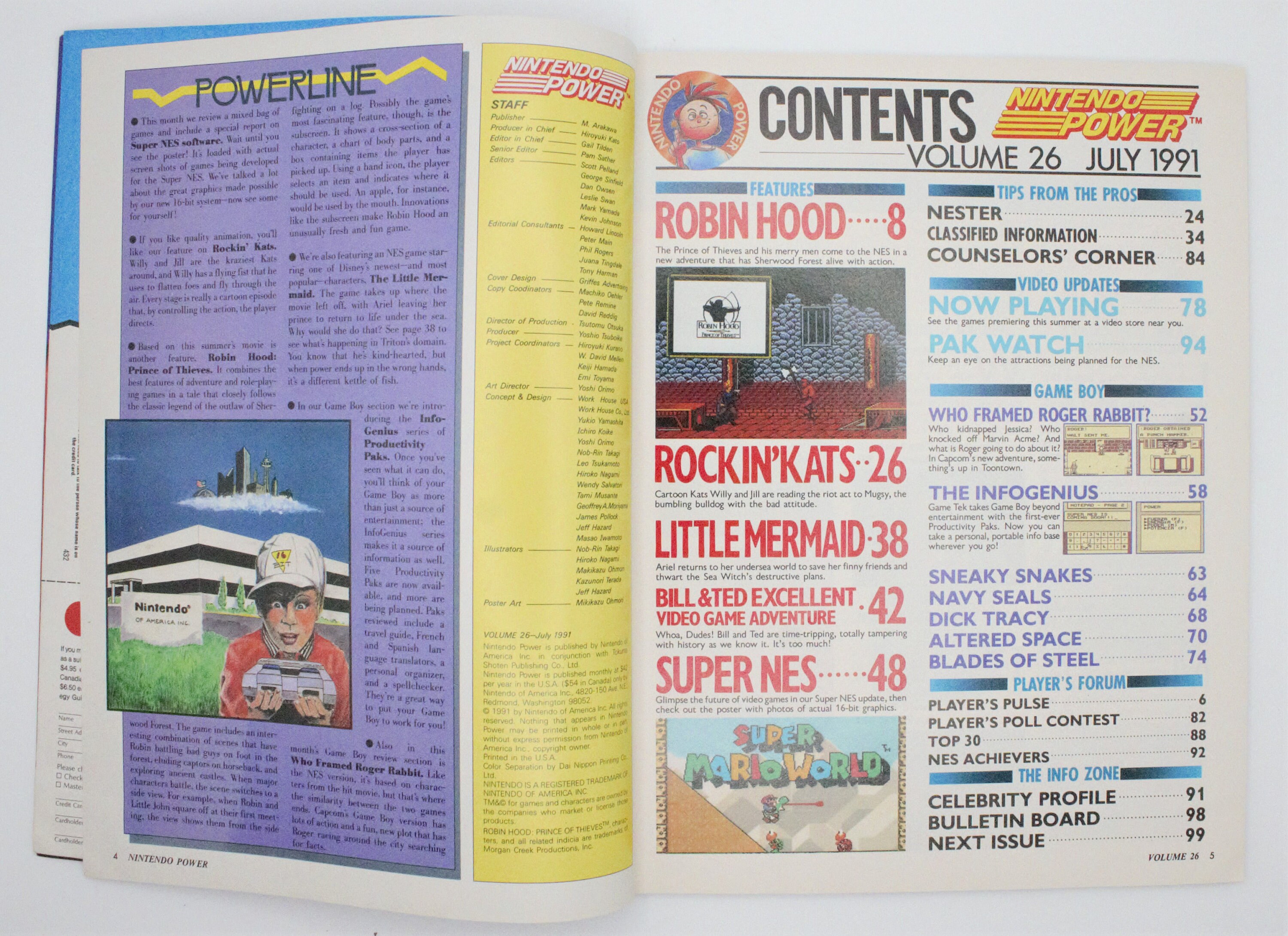 Nintendo Power 1991 Issue Robin Hood Bill & Teds Excellent Adventure ...