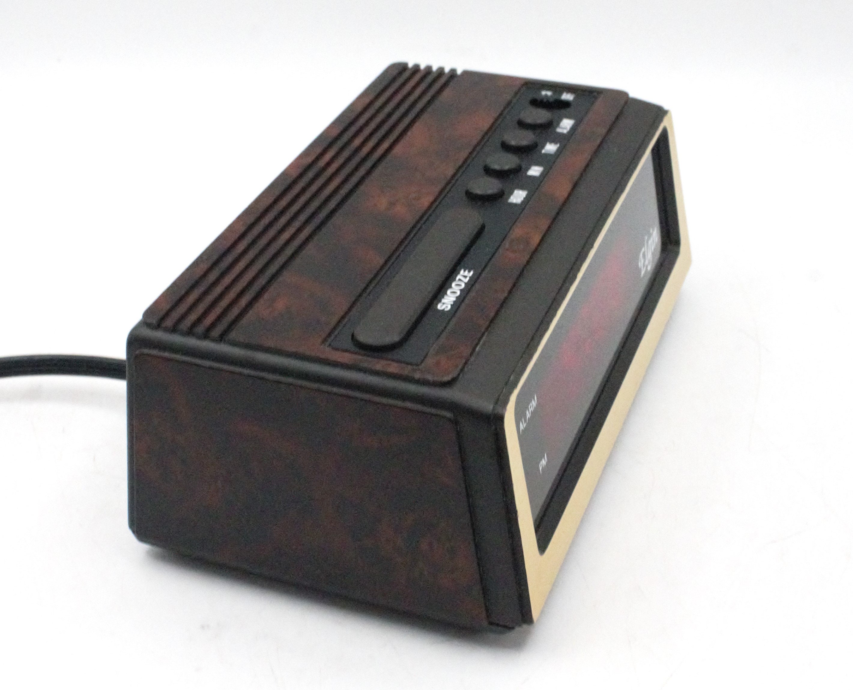 Vintage Digital Alarm Clock Electronic Red LED Time Display Simulated ...